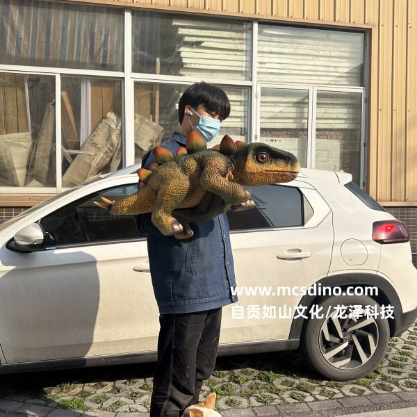 Green Stegosaurus Hand Puppet-BB108