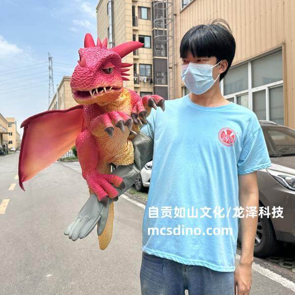 Pink Dragon Puppet-BB119 – mcsdino