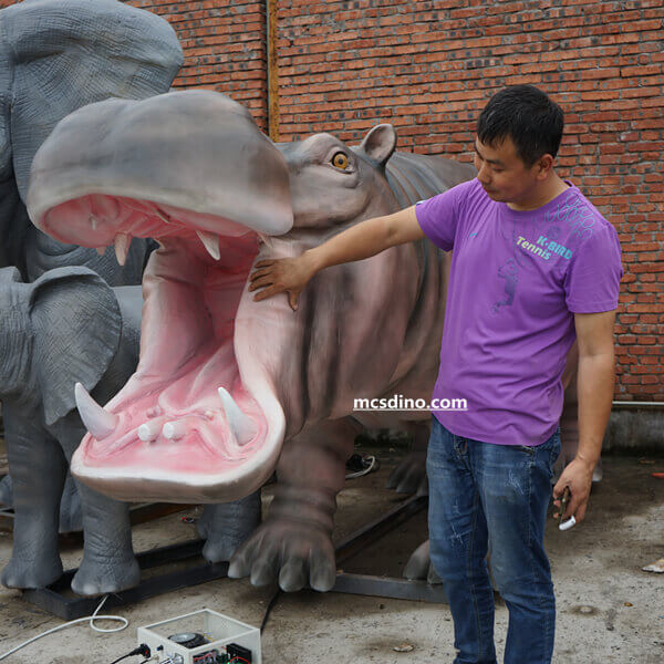Mechanical Animal Robotic Hippo Model
