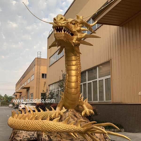 Robotic Chinese Golden Dragon Model-DRA037