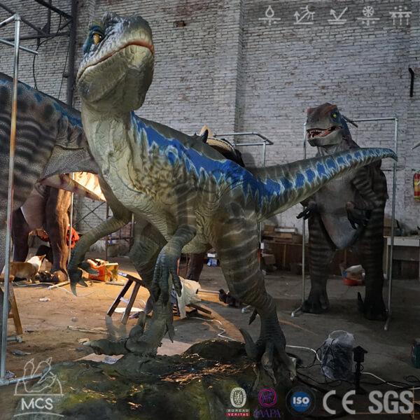 Jurassic-Sized Robotic Blue Raptor Model-MCSV001