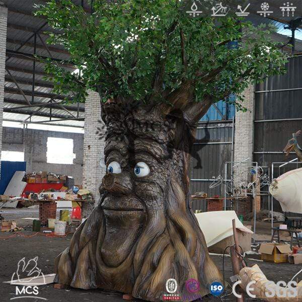 Christmas Animatronic Old Tree Man Talking Tree Robot-FM001