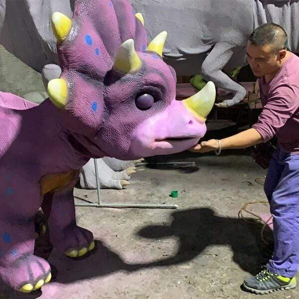 Dinosaur Ride-On Triceratops Costume For Adult-DCTR205