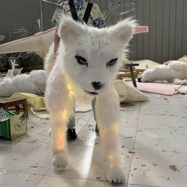 Snow Leopard Costume LED Animal Suit-MCSTC005