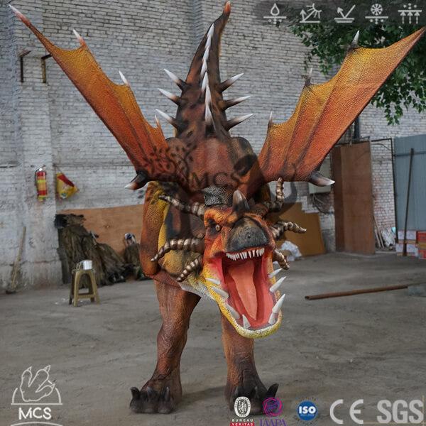 Vivid Red Fire Dragon Costume|MCSDINO