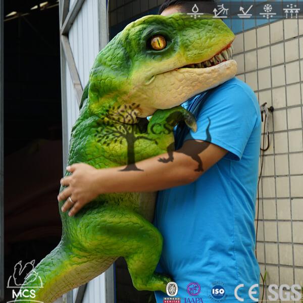 47'' Cuddling Green Baby T-Rex Puppet For Kids Party-BB039