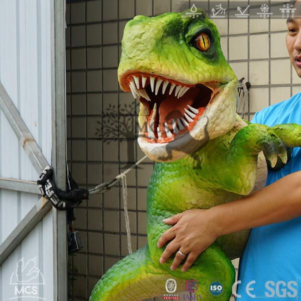 47'' Cuddling Green Baby T-Rex Puppet For Kids Party-BB039