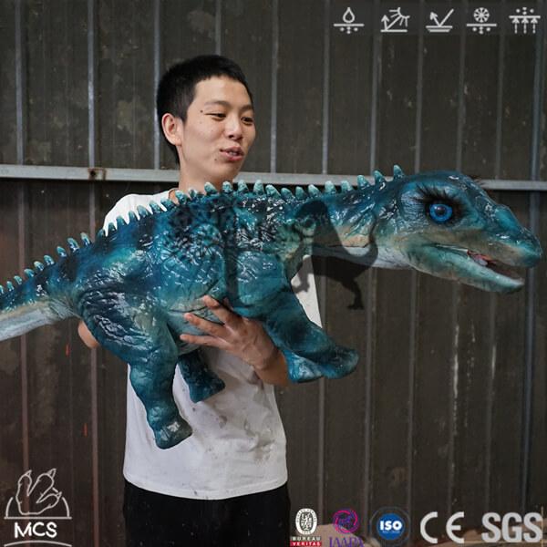 Adorable Eyelash Blue Diplodocus Baby Puppet-BB041