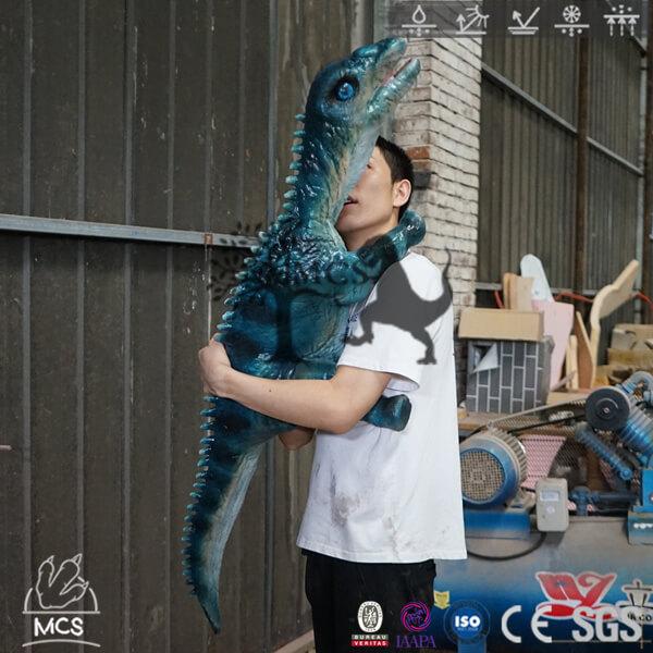 Adorable Eyelash Blue Diplodocus Baby Puppet-BB041