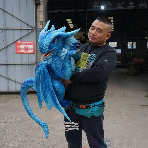 Baby Blue Dragon Puppet-BB069