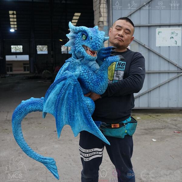 Baby Blue Dragon Puppet-BB069