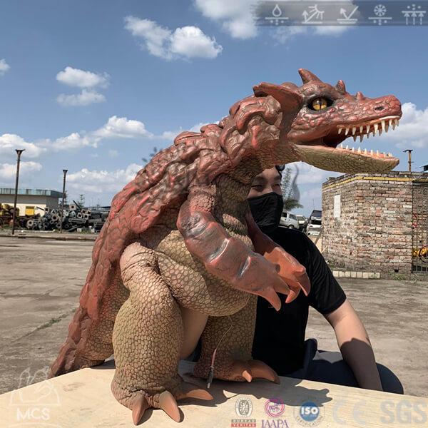 Brown-Red Kaiju Hand Puppet-BB070