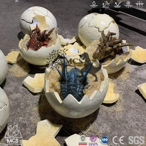 Hand Made Hatching Blue Dragon In Egg Incubation-BB048