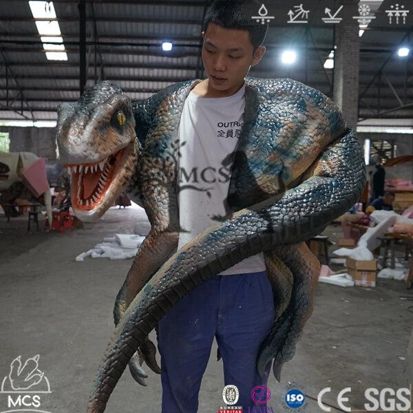 Wearable Winding Dinosaur Raptor Shoulder Puppet-BB042