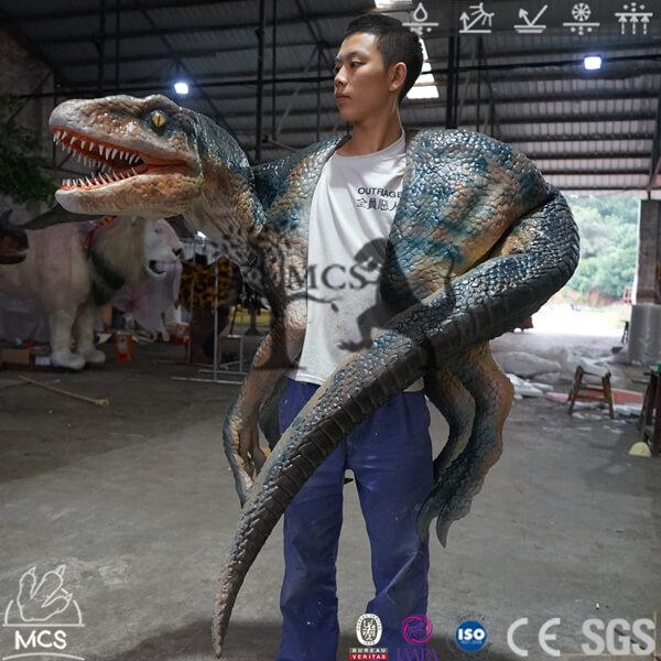 Wearable Winding Dinosaur Raptor Shoulder Puppet-BB042