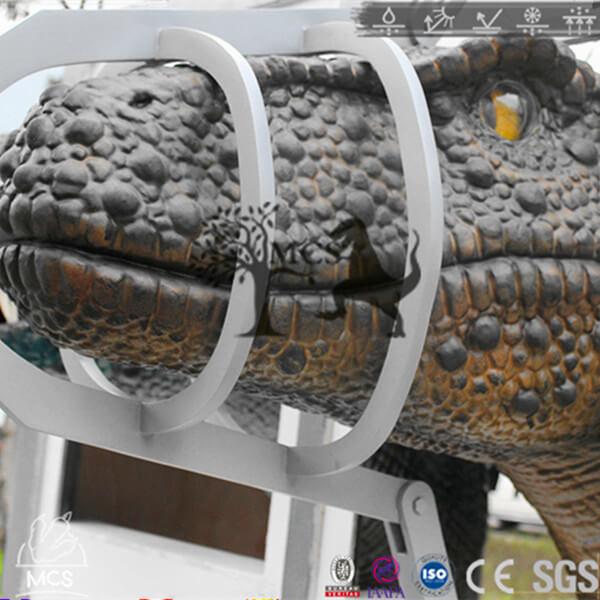 Animatronic Raptor Head In Cage-OTD024