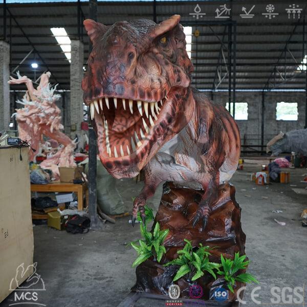 Animatronic T-Rex Bust Edge Sculpture-OTD028