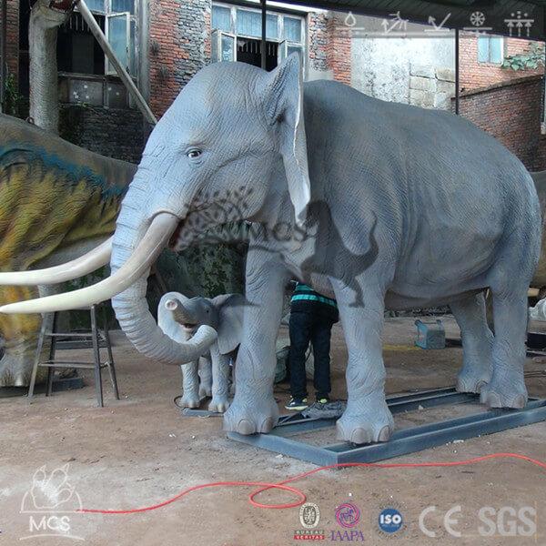 Moveable African Elephant Model