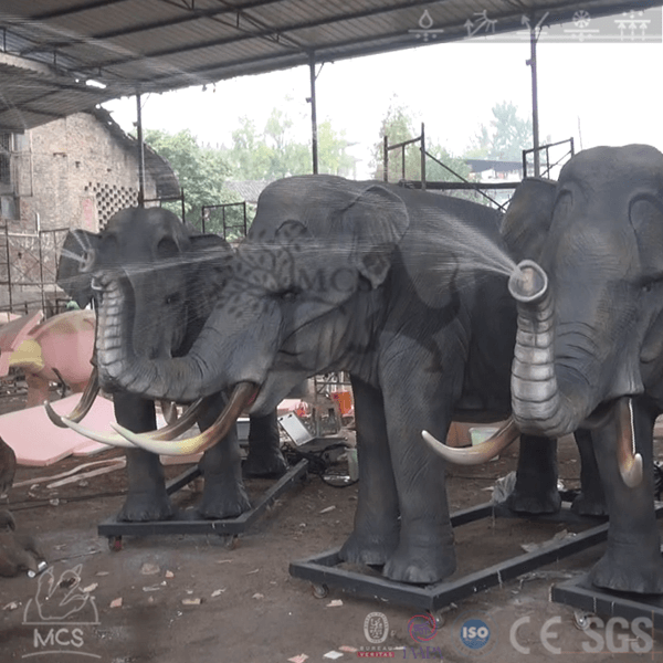 Moveable African Elephant Model