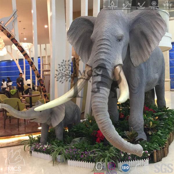 Moveable African Elephant Model