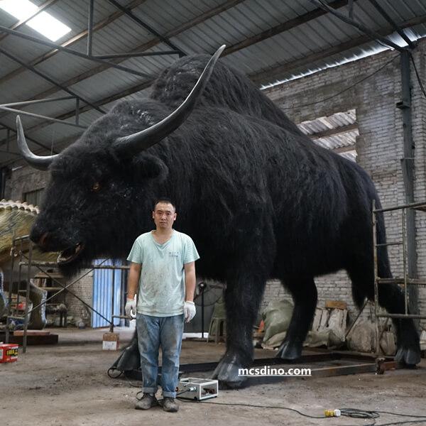 Giant Ice Age Bison latifrons Animatronic Beast-AFB002