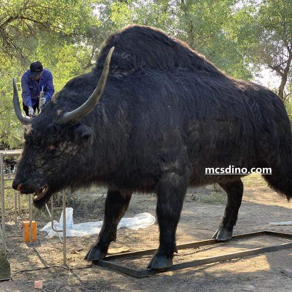 Giant Ice Age Bison latifrons Animatronic Beast-AFB002 – mcsdino