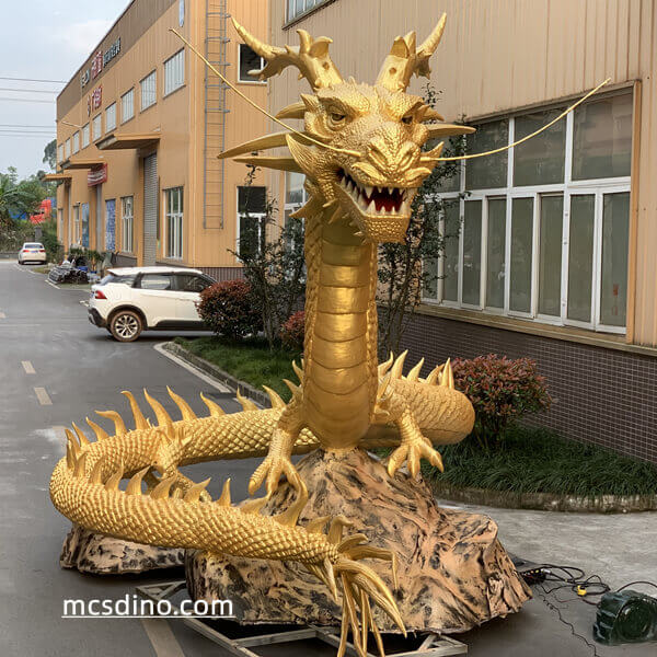 Robotic Chinese Golden Dragon Model-DRA037